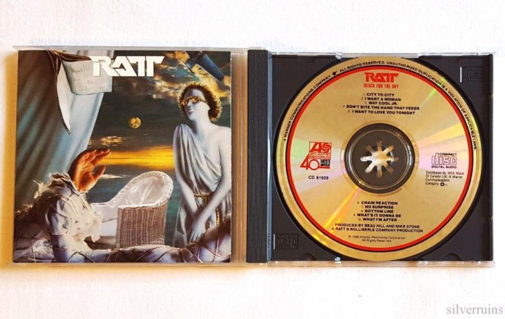 Ratt Reach For The Sky Compact Disc 1988 Atlantic Records Way Cool Jr ...