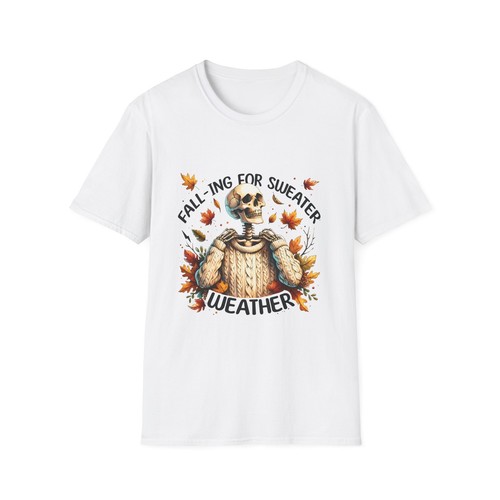 Fall-Themed Unisex T-Shirt, Sweater Weather Shirt, Halloween Apparel ...