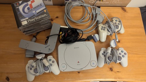 Sony PSOne White Console PAL, 3 Controls, Adapter, Multi Connector Plus ...