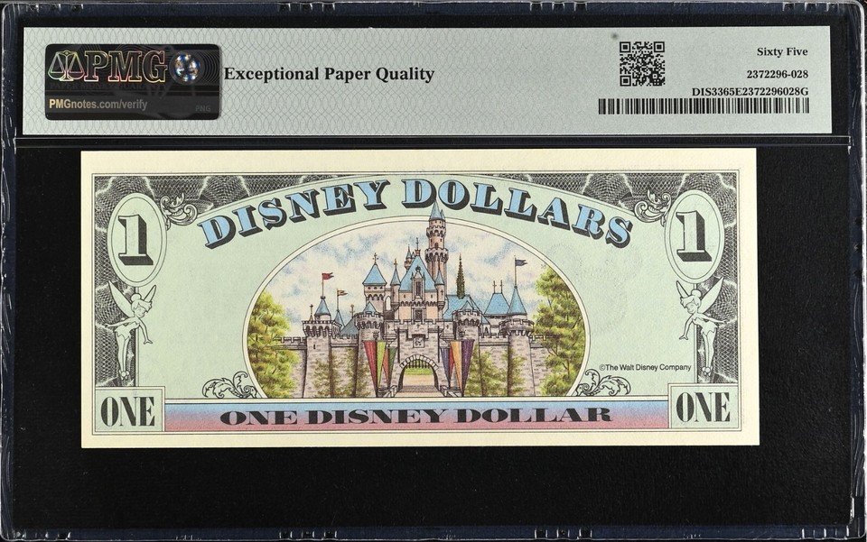 RARE 1994 A $1 Disney Dollar Mickey Mouse PMG 65EPQ DIS33 A00088305A ...