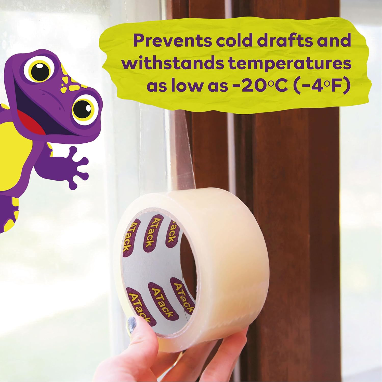 ATack Transparent Window Weather Sealing Tape, 2-Inch x 30 Yards, Clear ...