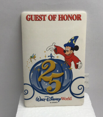 Vtg. NOS Walt Disney World 25th Anniversary Guest of Honor Badge | eBay