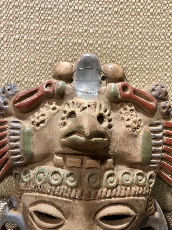MEXICAN Aztec Mayan Figurine Vintage Clay Pottery Folk Art 6” Tall | eBay