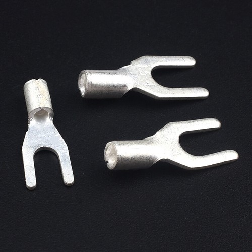 Fork Electrical Crimp Terminals Non-Insulated Spade U Type Cable ...