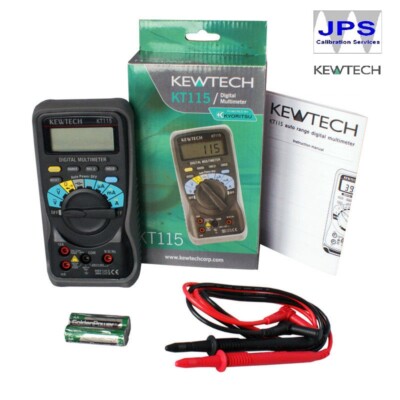 Kewtech KT115 Digital Multimeter Test Leads Probes and Clips ...