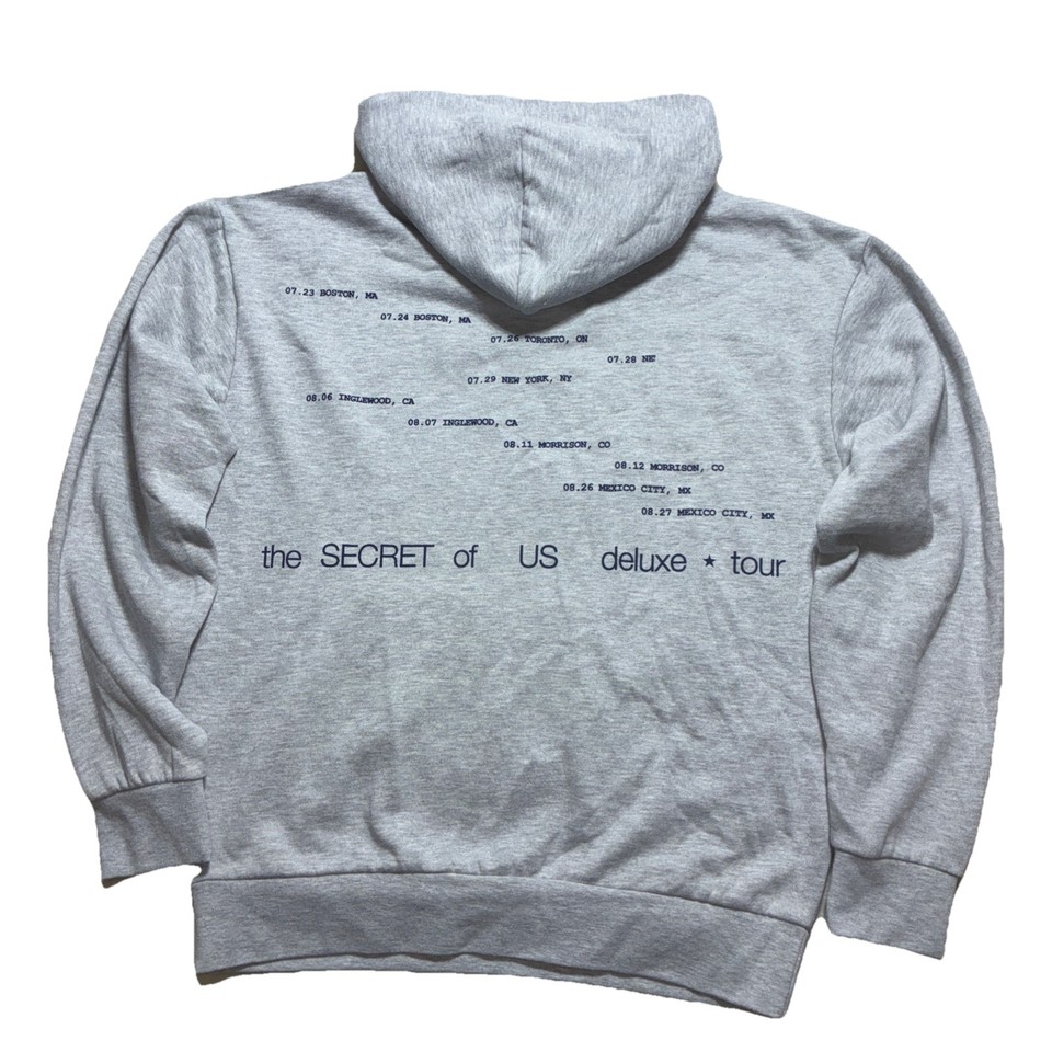 Gracie Abrams Star Hoodie M Gray The Secret of Us Deluxe Tour Merch NEW ...