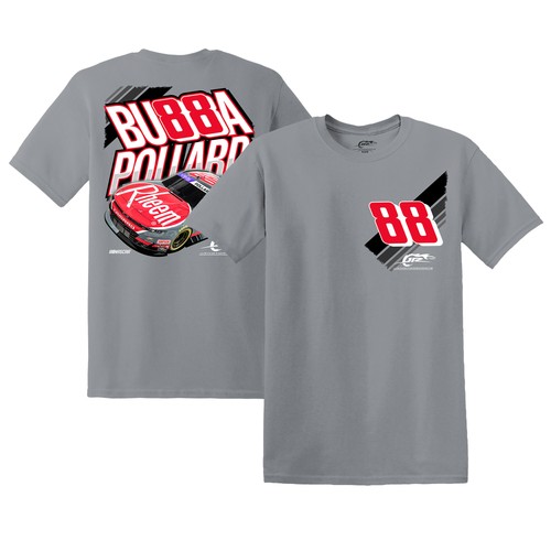 Men's JR Motorsports Official Team Apparel Gray Bubba Pollard Rheem Car ...