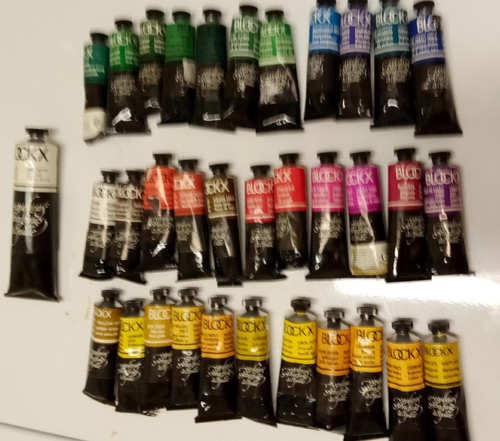 Blockx Oil Paints 33 35 Ml Tubes + One 115 Ml Tue Zinc White | eBay
