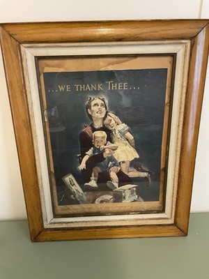 WWII Home front Propaganda Poster Originally Framed - We Thank THEE | eBay