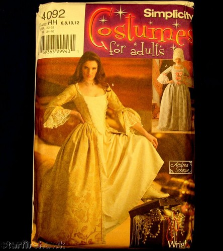Simplicity Pattern 4092 Colonial 18th Century Marie Costume 6-12 Sewing ...