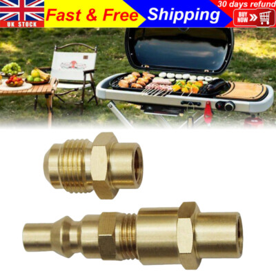 New Propane Quick Disconnect Adapter for Weber Q Gas Grill Male Flare ...