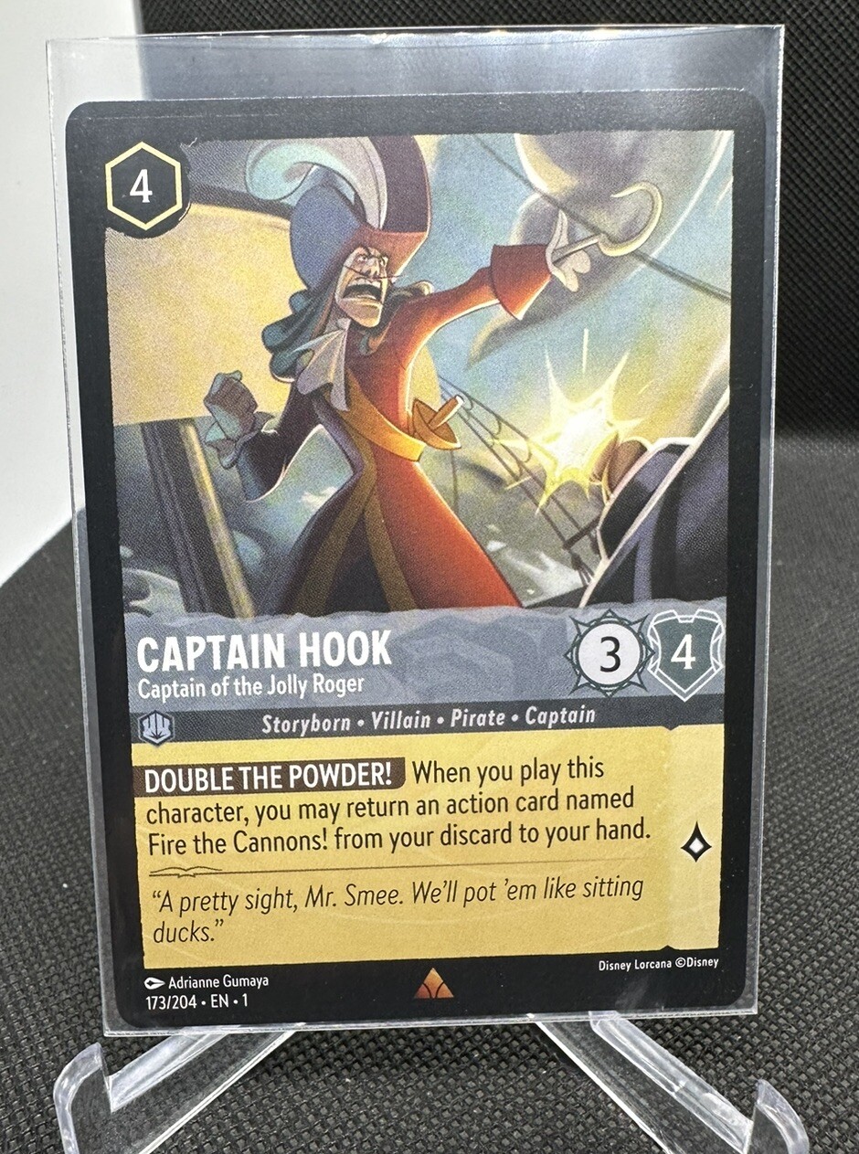 Captain Hook, Captain of the Jolly Roger 173/204 Standard Rare Lorcana Card | eBay
