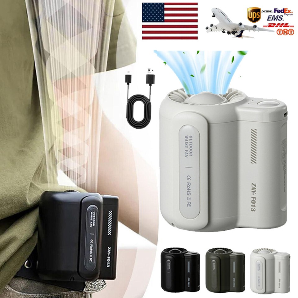 2025 Cool Clip Fan Under Shirt Cool Clip Waist Fan Clip-On Portable Air ...
