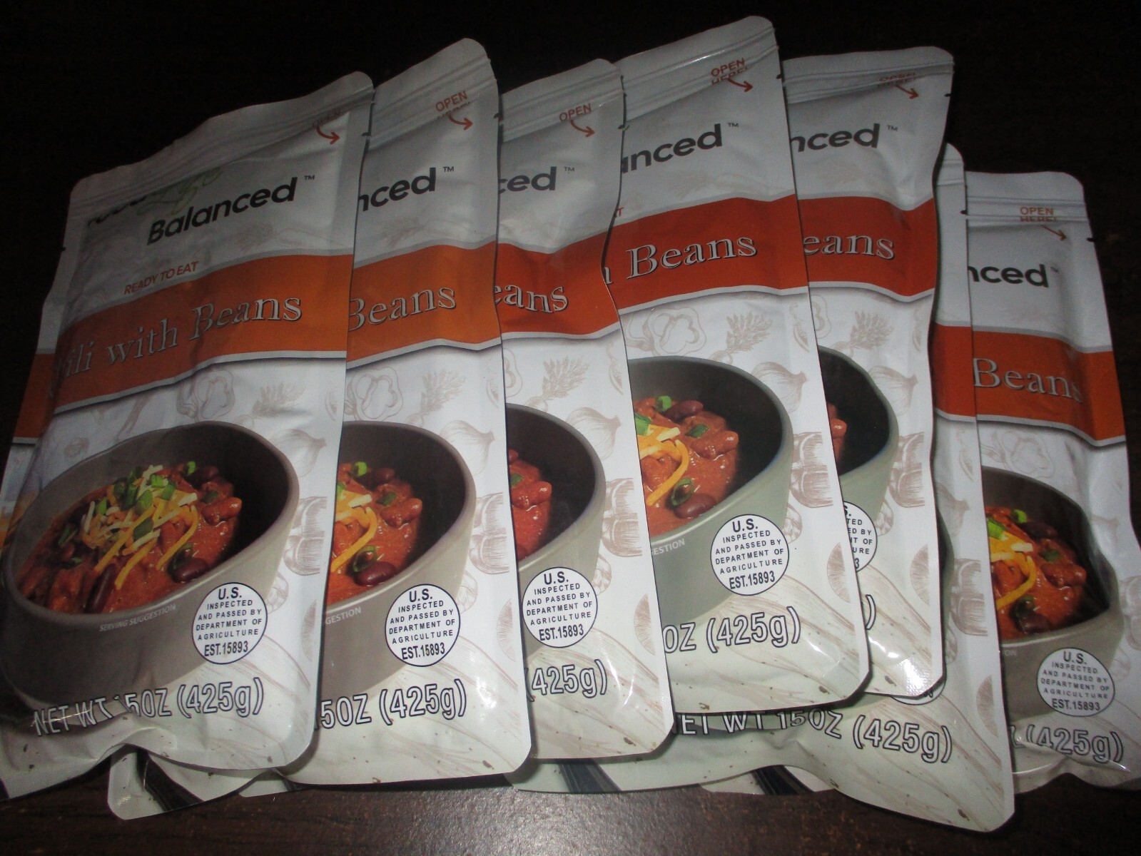 LOT of 9 (nine) Food Life Balanced Chili with Beans, 15oz EA, BEST BY ...