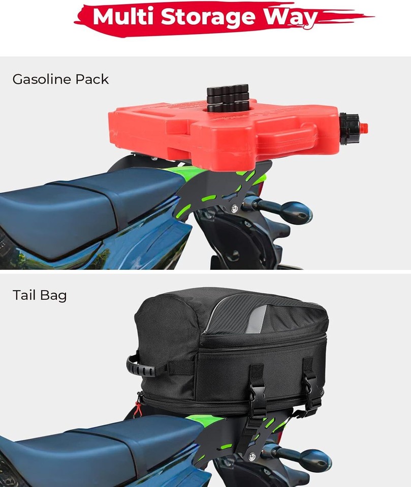 KEMIMOTO Rear Tail Rack Cargo Storage Rack Luggage Carrier For KLX230 ...