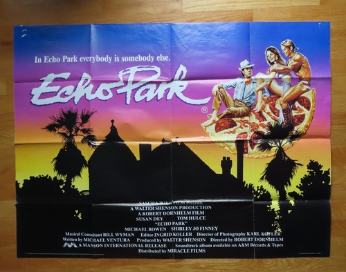 1985 ECHO PARK Movie Poster SUSAN DAY Partridge Family BILL WYMAN Rolling Stones | eBay