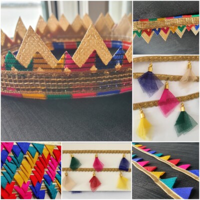 1x Yard Multi Colour Drop Net Tassel Braided Ribbon Lace Craft Trim ...