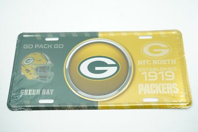 Green Bay Packers NFL Football Bullseye Aluminum Metal License Plate ...