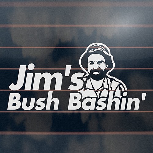 JIMS BUSH BASHING Sticker 210mm funny bns bashin ute truck 4x4 4wd car ...