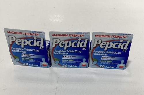 Pepcid Max Cool, 20 Ct per box (Total 60 Tablets) LOT OF 3 EXP 2/27 ...