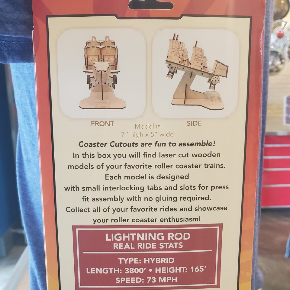 Dollywood Lightning Rod Coaster Dynamix Coaster Cutouts Wooden Model ...