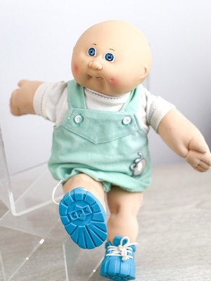Vintage 1982 Cabbage Patch Kids Rare Bald Baby Boy Signed Xavier Blue ...