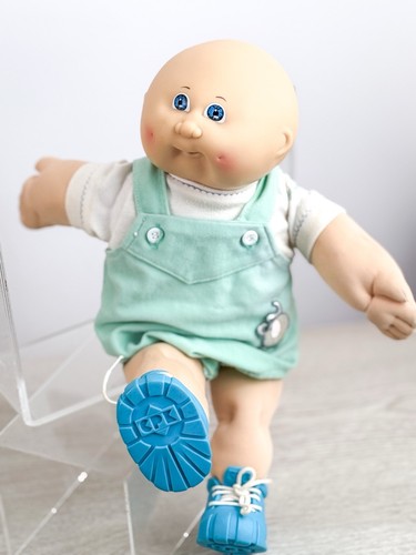 Vintage 1982 Cabbage Patch Kids Rare Bald Baby Boy Signed Xavier Blue ...
