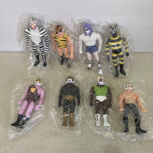 Tiger Mask Figure Set of 8 - Soft Vinyl Wrestling Toys - From Japan | eBay
