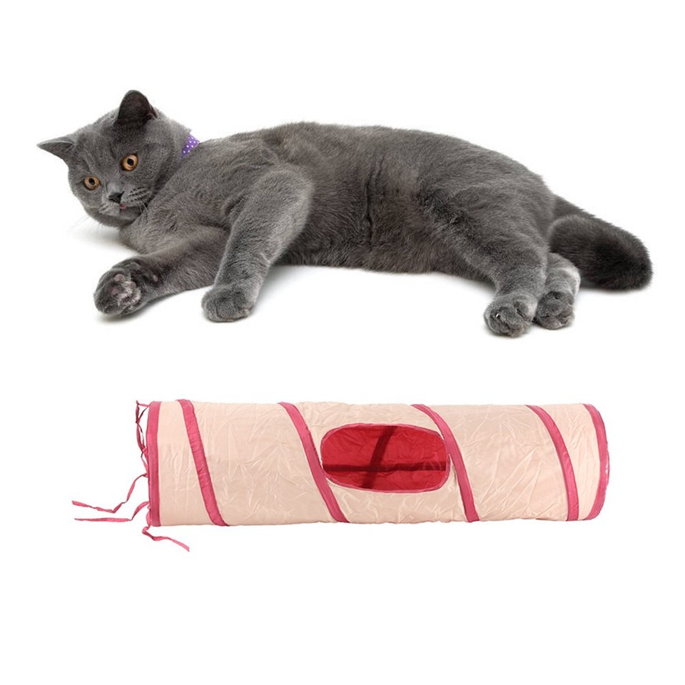 Foldable Tent Toy Puppy Play Tunnel Rolling for Pet Cat Dog | eBay UK