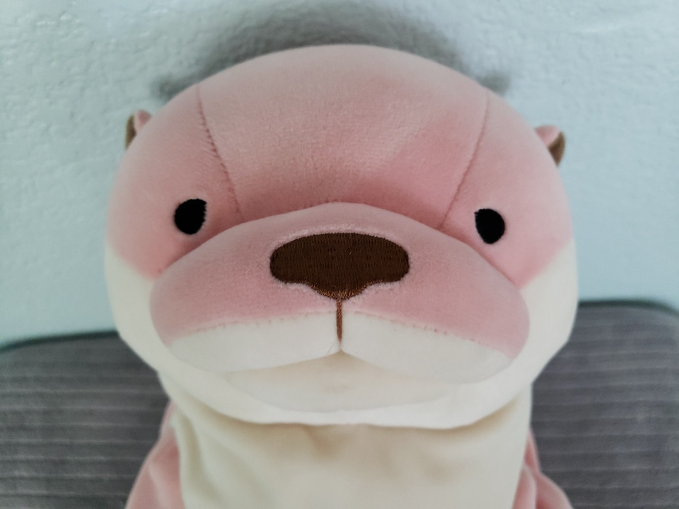 Shinada Global Aunt Otter Plush Doll Pink Mochi Kawauso Stuffed Animal ...