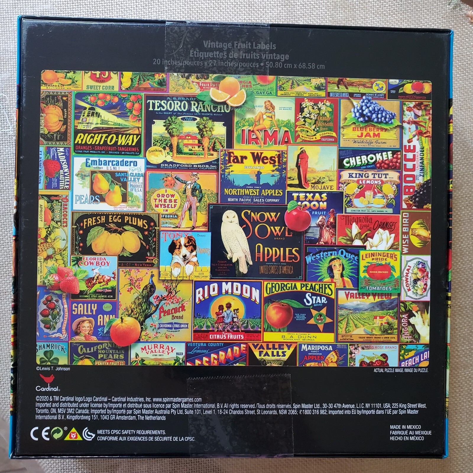 1000 Piece Jigsaw Puzzles Vintage Fruit Labels for Adults Kids ...