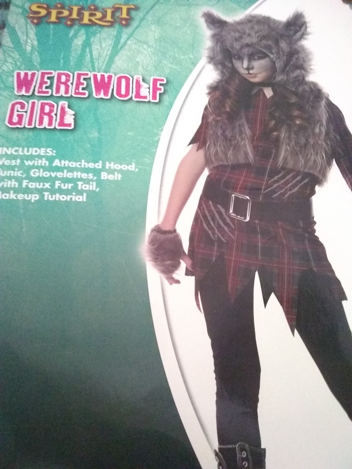 Spirit Halloween Werewolf Girl Dress up Costume Theat… - Gem
