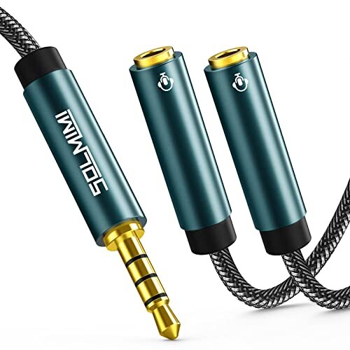 Multiple Headphone Connector 3.5mm Headphone Splitter Cable - Gold ...