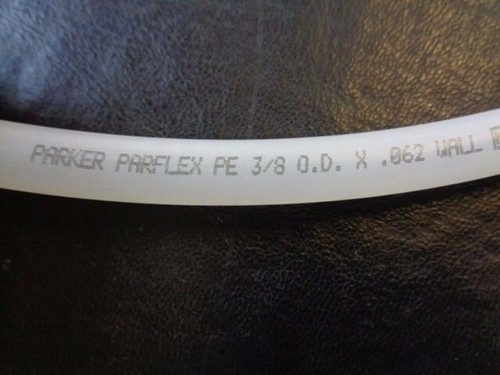 PARKER PARFLEX AIRLINE HOSE 15' FT WHITE 3/8" OD 125 PSI TYPE 1 MARINE ...