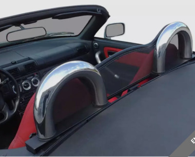 TOYOTA MR2. CHROME ROLL BARS + WIND DEFLECTOR 1999 TO 2006 | eBay UK