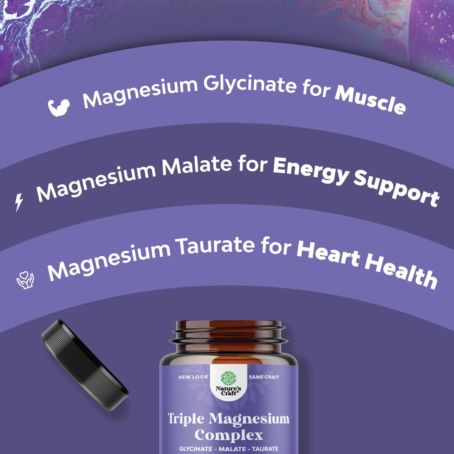Triple Magnesium Complex Supplement 400mg Per Serving - High Absorption ...