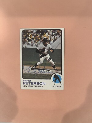 1973 Topps #82 New York Yankees Fritz Peterson Autograph NRMT CONDITION ...