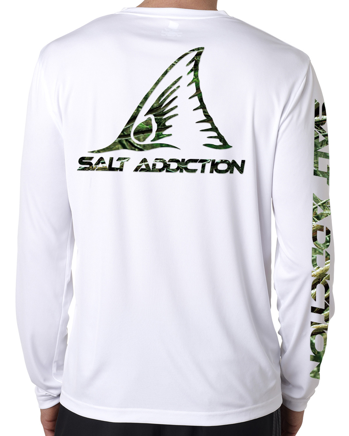 Salt Addiction t shirt microfiber Redfish fishing long sleeve 50+ uv ...