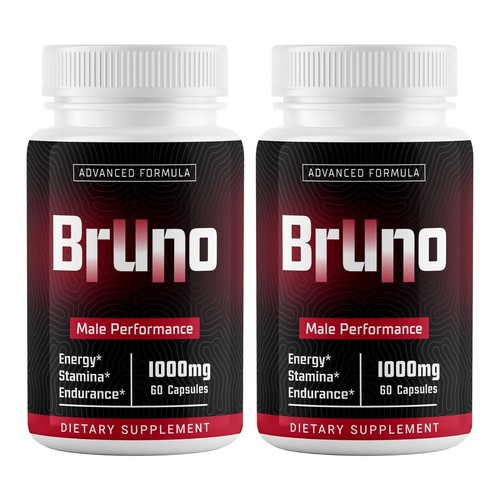 (2 Pack) Bruno Pills for Men Advanced Male Performance & Energy Pills ...
