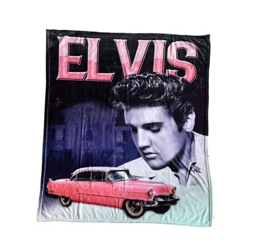 Elvis Presley Throw Blanket with Pink Caddy 50"x60" 781579063176 | eBay