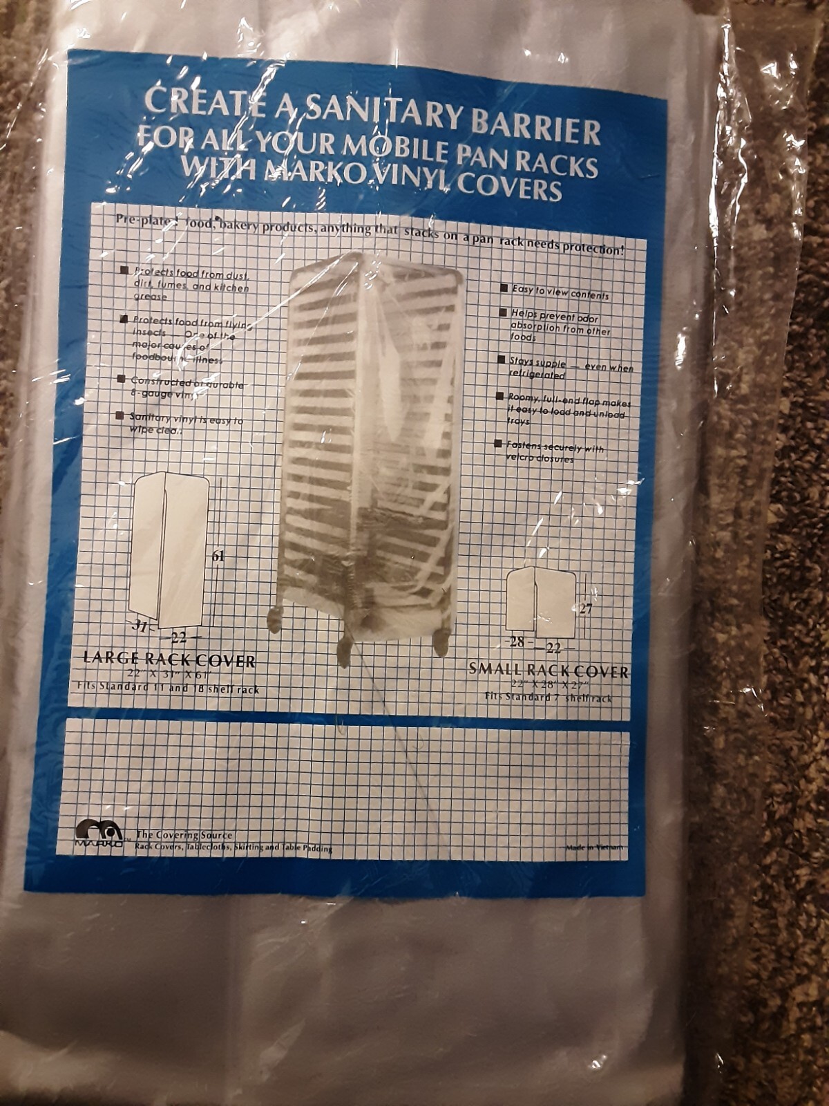 Marko Vinyl Covers For Mobile Pan Racks | eBay