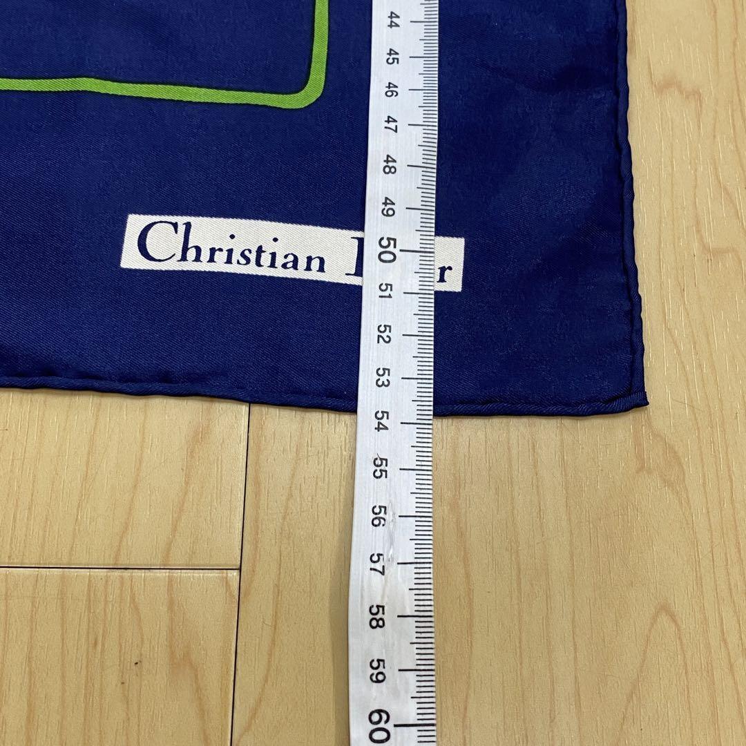 Authentic Christian Dior Flower Pattern Navy Blue Red… - Gem