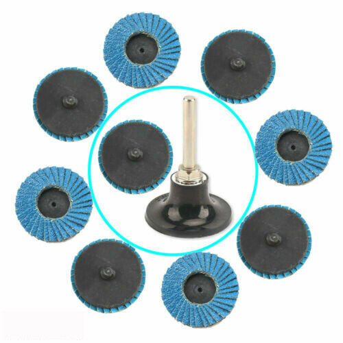 10PC Quick Change 2 inch Roll Lock Flap Sanding Disc 40-120 Grit for ...
