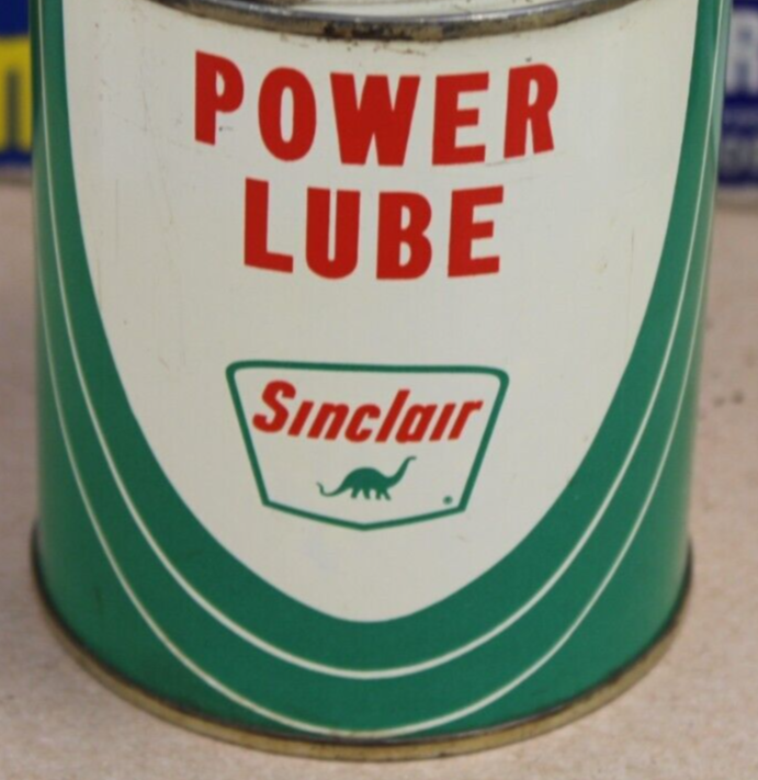 GRAPHIC * NEAR MINT * 1960s era SINCLAIR POWER LUBE Old large 1 pt ...