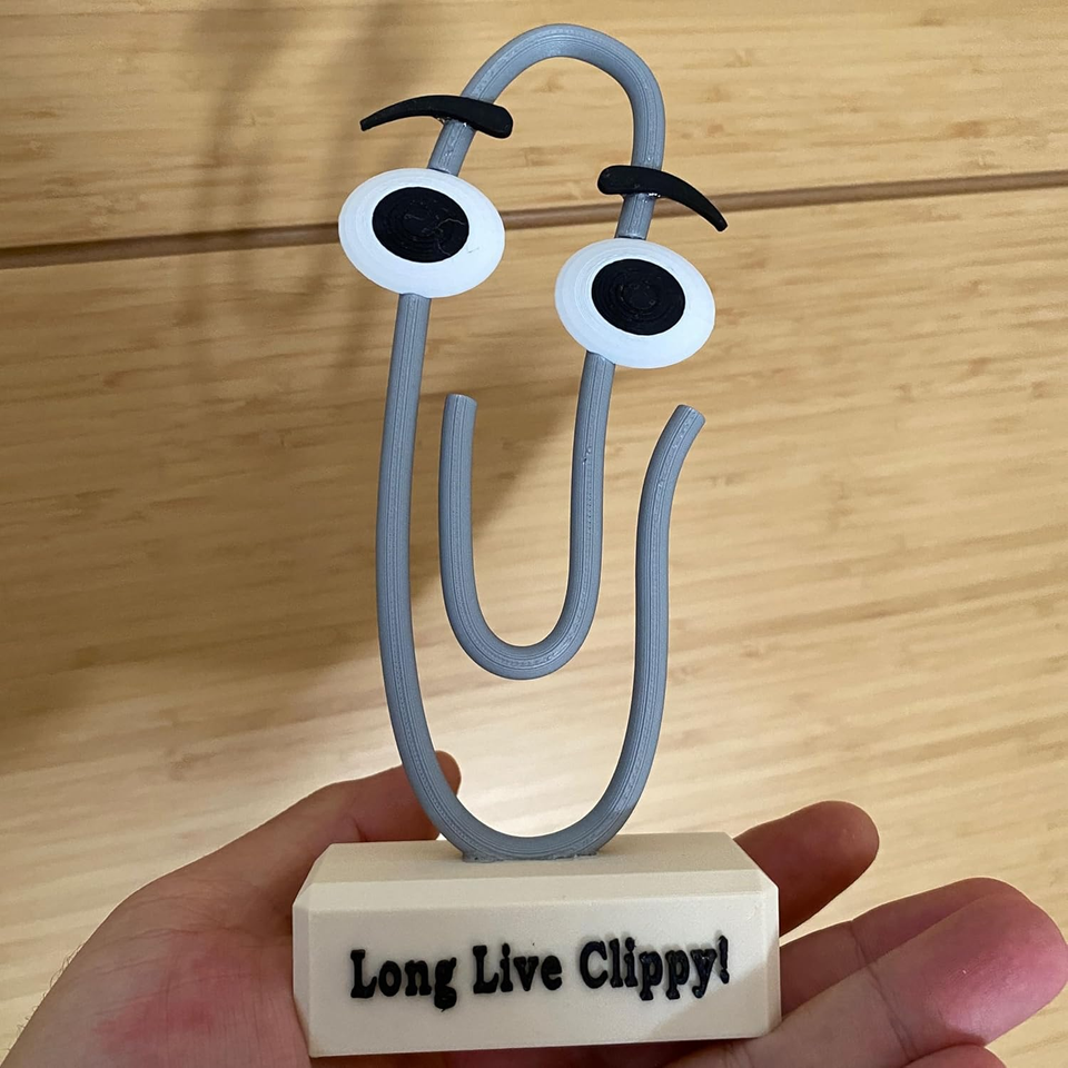 Clippy - Office Assistant Figurine | Fun 3D Printed Desk Decor | Retro ...