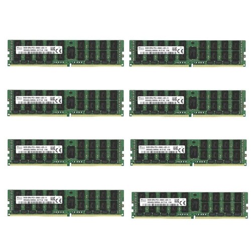 SK Hynix 2666MHz 512GB（8 x 64GB）REG ECC RAM DDR4 LRDIMM PC4-21300 ...