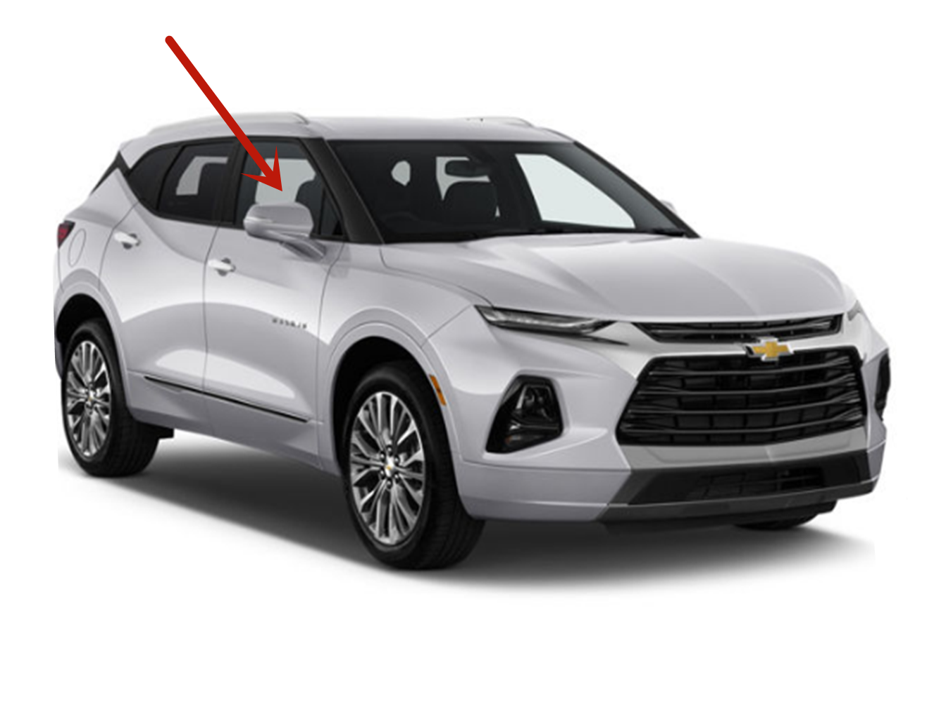 Fits 2019-2025 Chevrolet Blazer Passenger Right Side Front Door Window ...