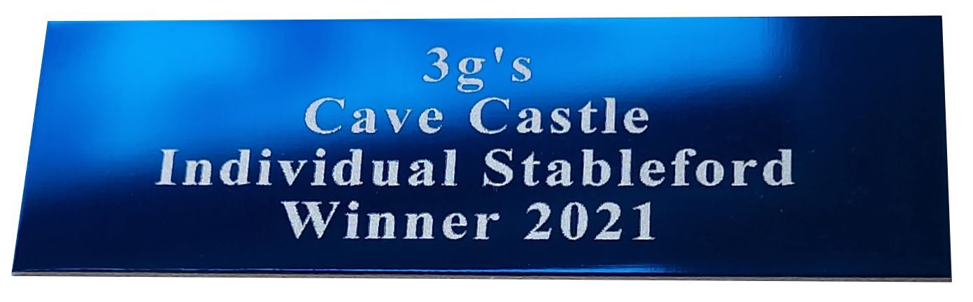 LASER ENGRAVED SELF-ADHESIVE TROPHY PLAQUE CHOICE OF 5 COLOURS, AWARD ...