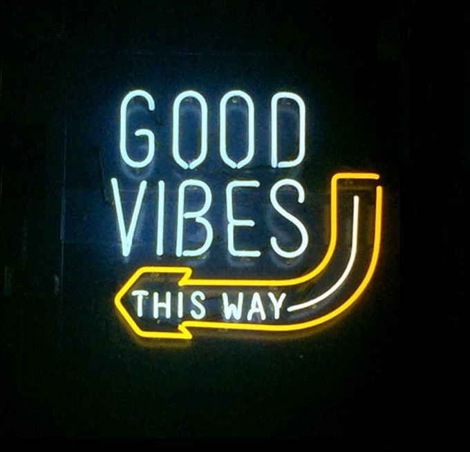New Good Vibes This Way Neon Light Sign Lamp Poster Real Glass Beer Bar ...