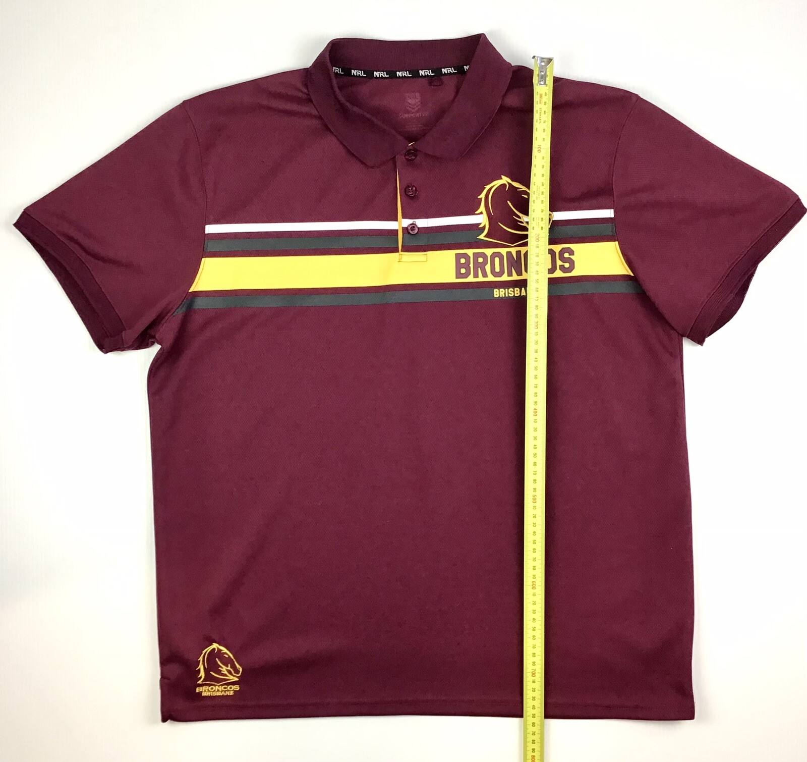 BRISBANE BRONCOS Maroon Short Sleeve Supporter Shirt (men’s) - Size ...